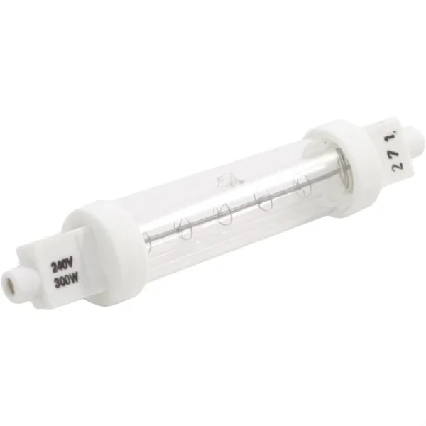 Jacketed Infrared Quartz Heat Bulb R7 118mm 300W – Elya Catering